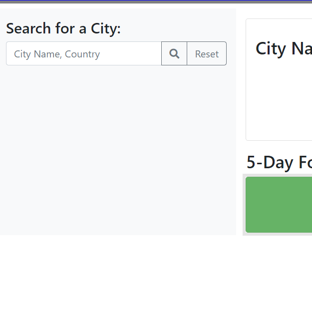 Github Infiernodeashly Weather Dashboard