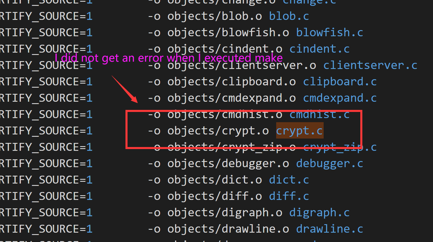 Makefile:3174: recipe for target 'objects/crypt.o' failed · Issue #10883 · vim/vim · GitHub
