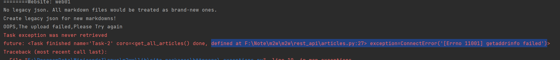 httpx.ConnectError: [Errno 11001] getaddrinfo failed · Issue #6 · huangwb8/m2w · GitHub