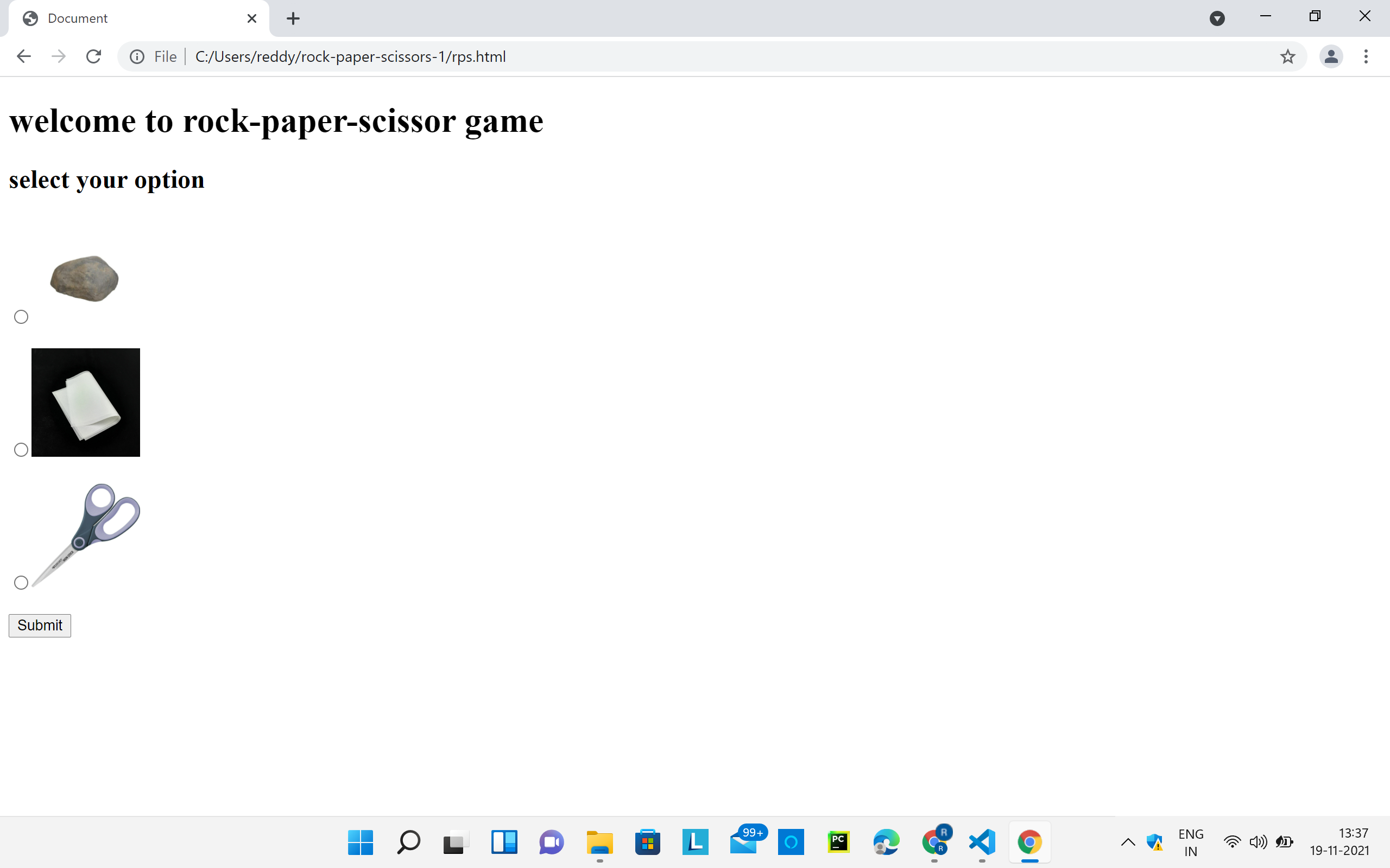 GitHub - Reddyveerendra/rock-paper-scissors