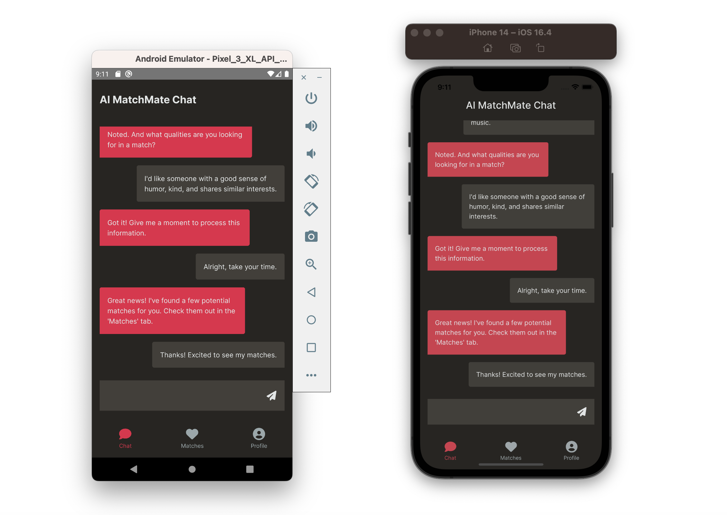 GitHub - alainux/ai-matchmate: A AI-powered match-maker dating chatbot built with React Native ...