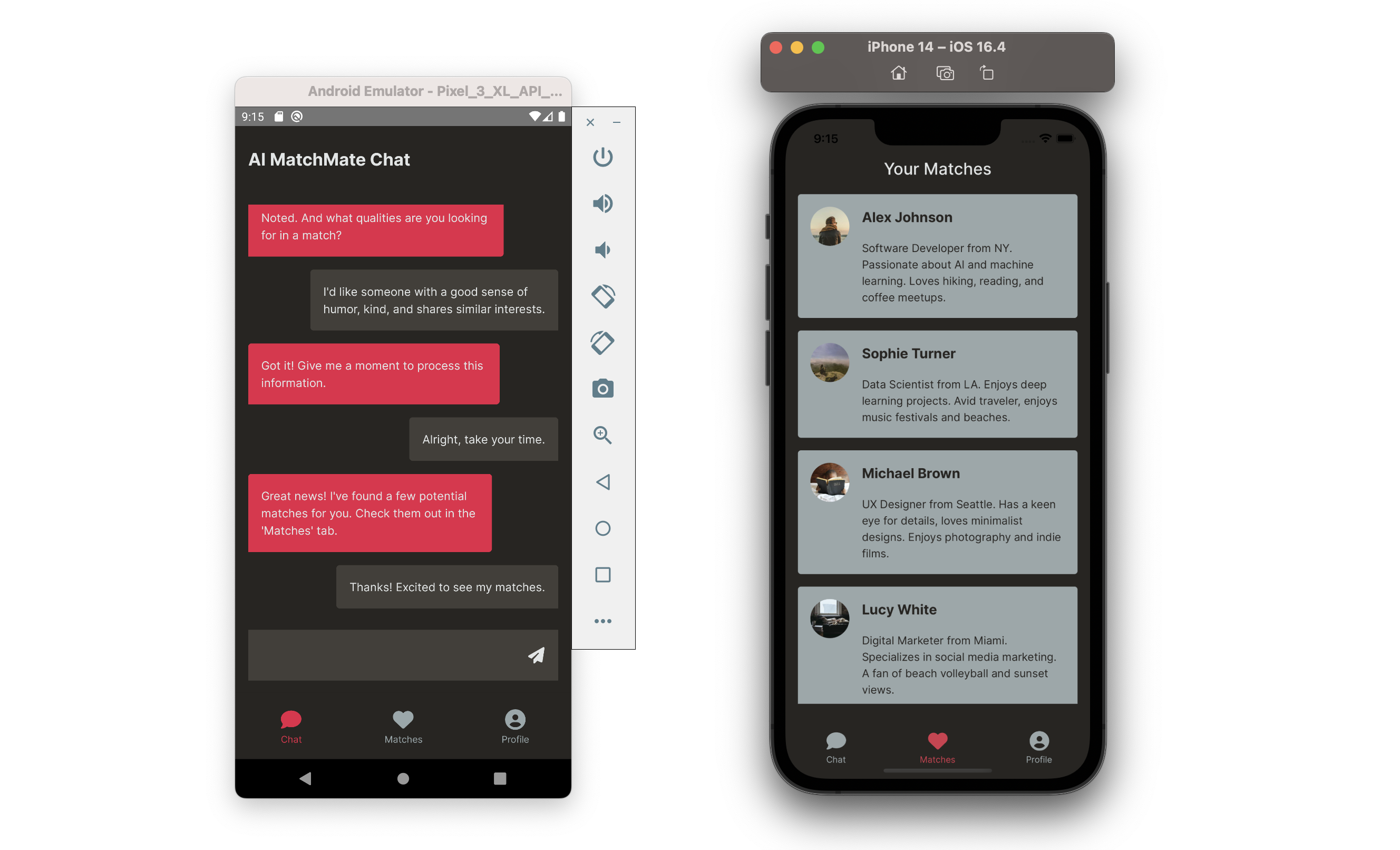 GitHub - alainux/ai-matchmate: A AI-powered match-maker dating chatbot built with React Native ...