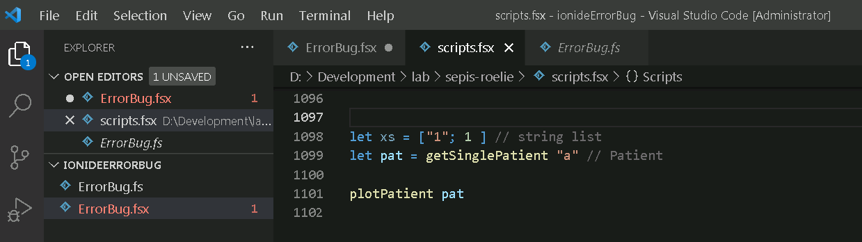 Errors are not shown in stand alone script files · Issue #1515 · ionide/ionide-vscode-fsharp ...