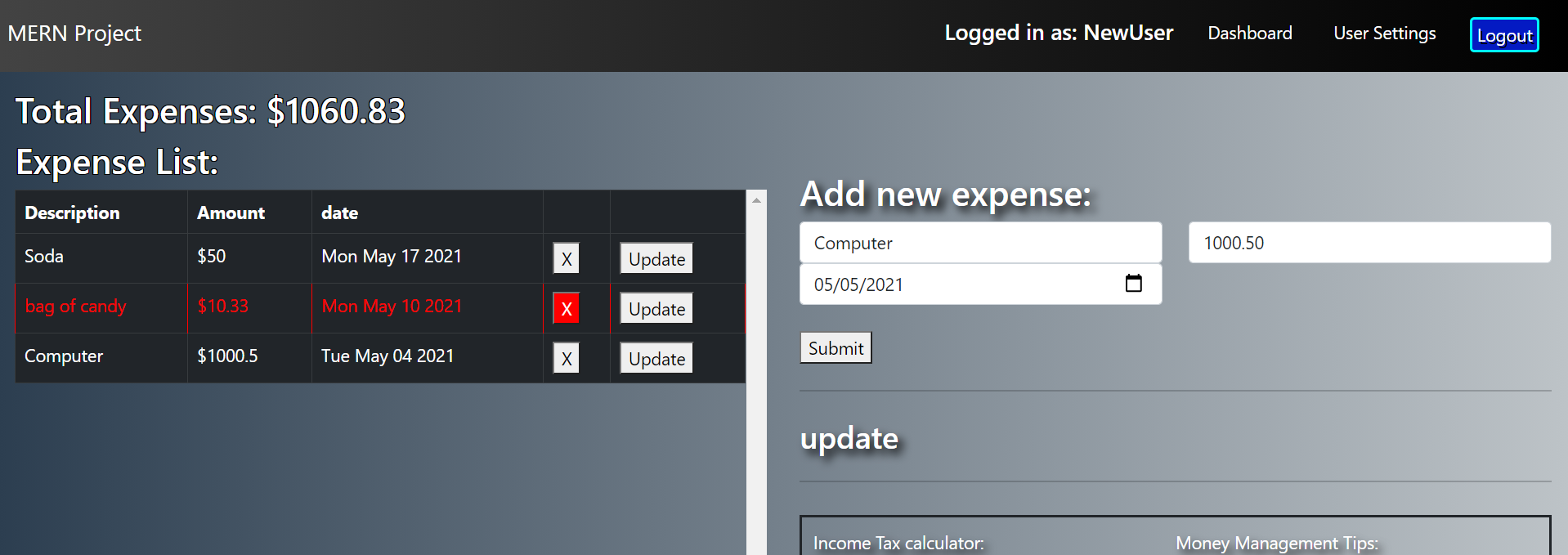 GitHub - NathanBriner/mern-assignment