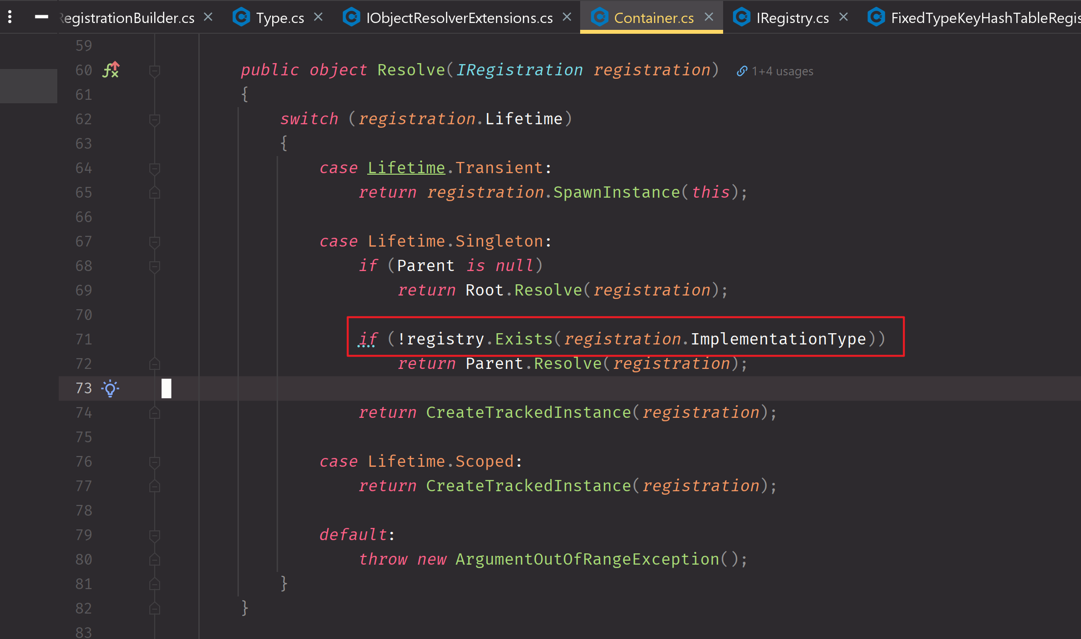 Not able to resolve interface of `LifetimeScope.Single` in child scope · Issue #179 · hadashiA ...