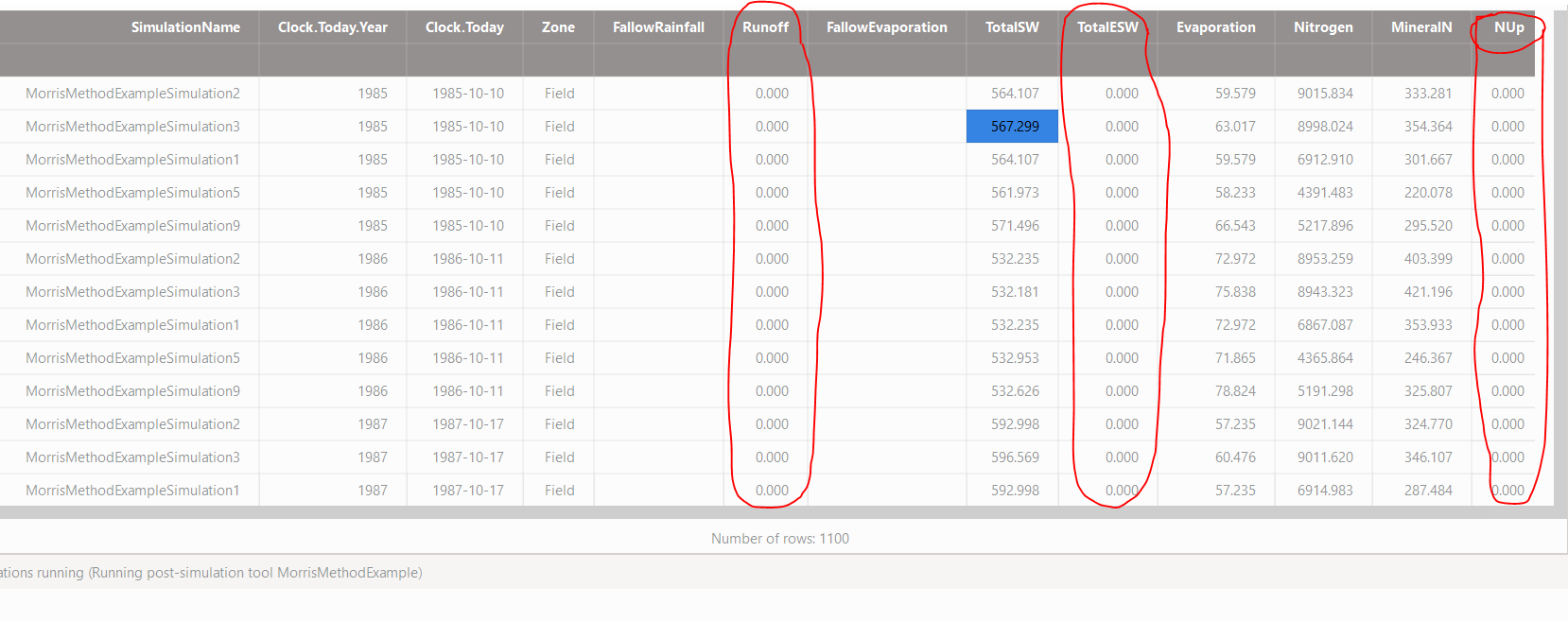 Morris SA: Runoff values are 0 all through out · Issue #7210 · APSIMInitiative/ApsimX · GitHub