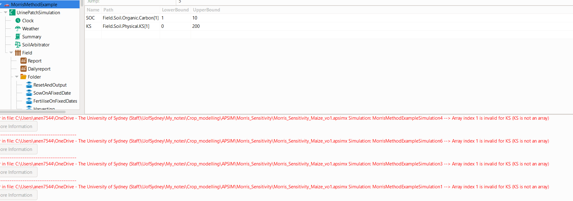Morris SA: Runoff values are 0 all through out · Issue #7210 · APSIMInitiative/ApsimX · GitHub
