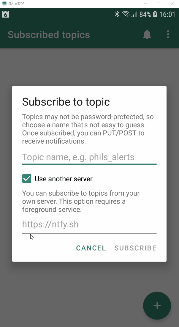 Android client: Subscribe to topic dialog doesn't scroll · Issue #131 · binwiederhier/ntfy · GitHub
