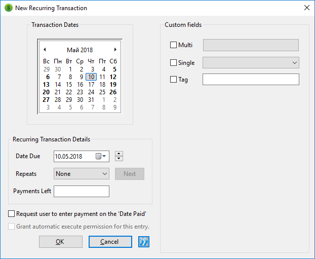 Custom Fields improvements · Issue #1585 · moneymanagerex/moneymanagerex · GitHub