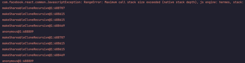 [SDK 49][reanimated] makeShareableCloneRecursive Call Stack Size Exceeded · Issue #23297 · expo ...