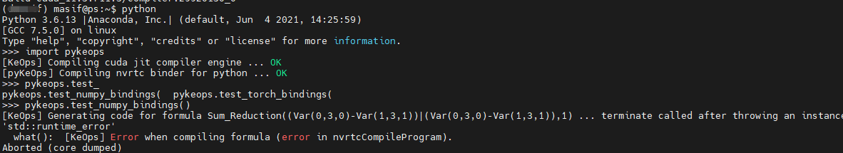 Formula Compilation Error · Issue #321 · getkeops/keops · GitHub