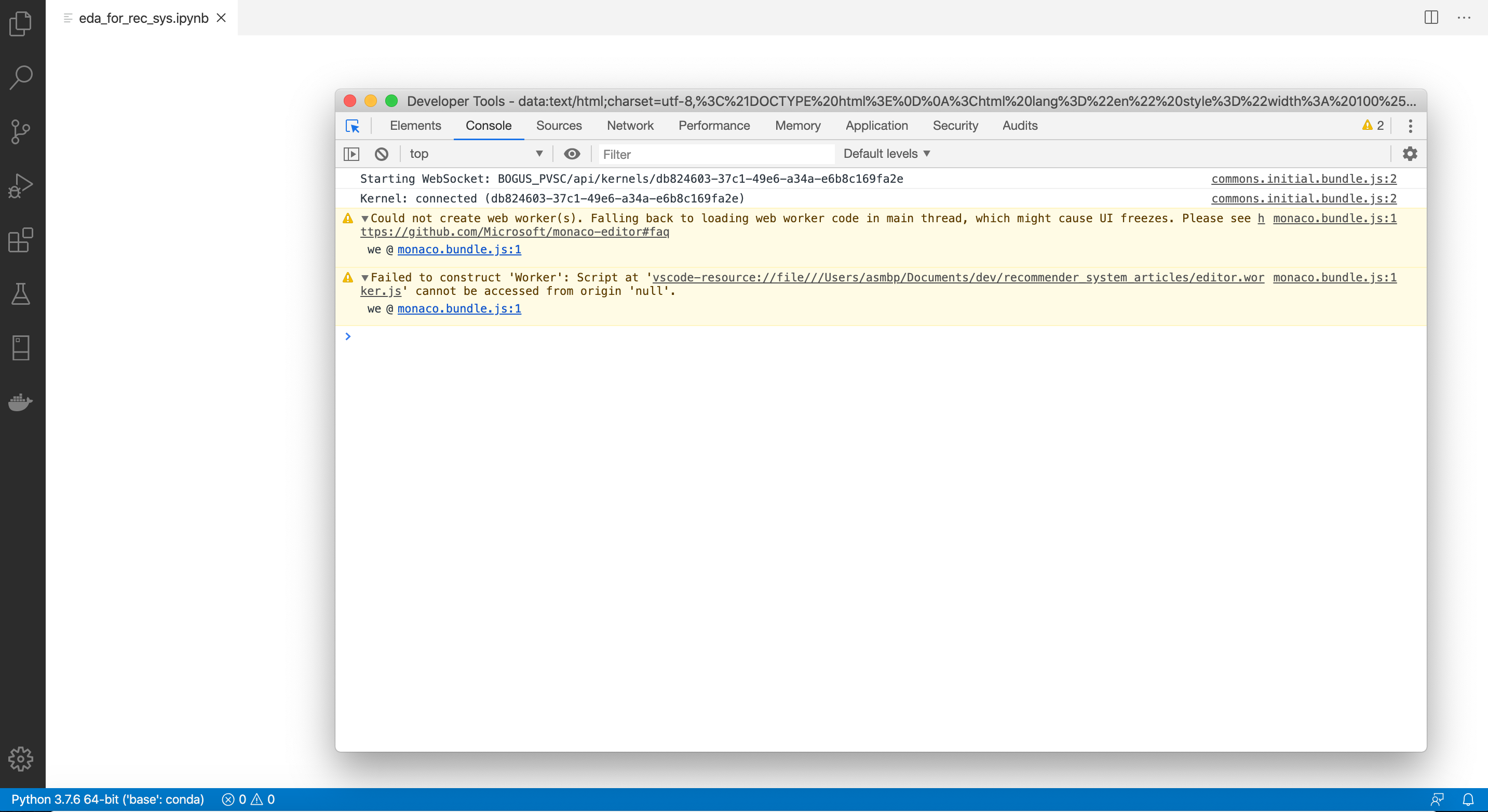 First Time Run Of Jupyter Notebooks Is Broken Opening Ipynb Is Blank · Issue 1062 · Microsoft