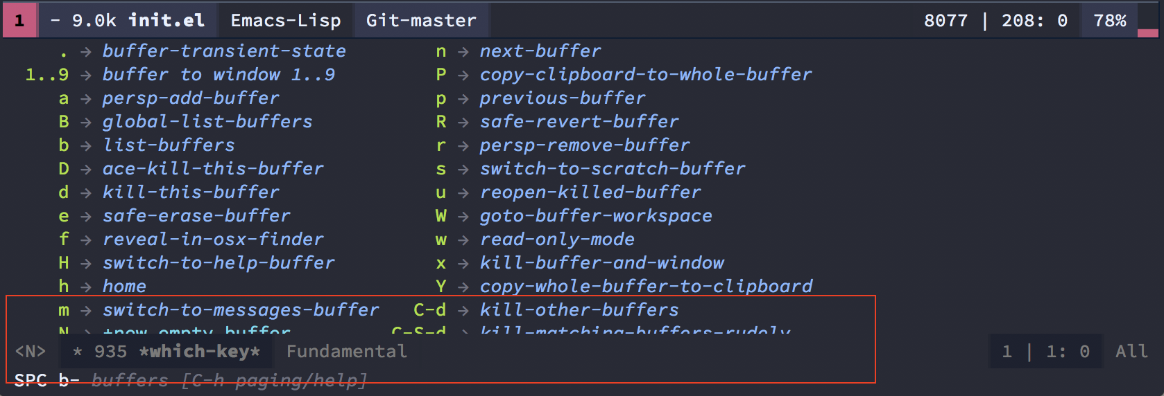 mode-line overlapping keys in which-key buffer after syncing configuration layers · Issue #11165 ...