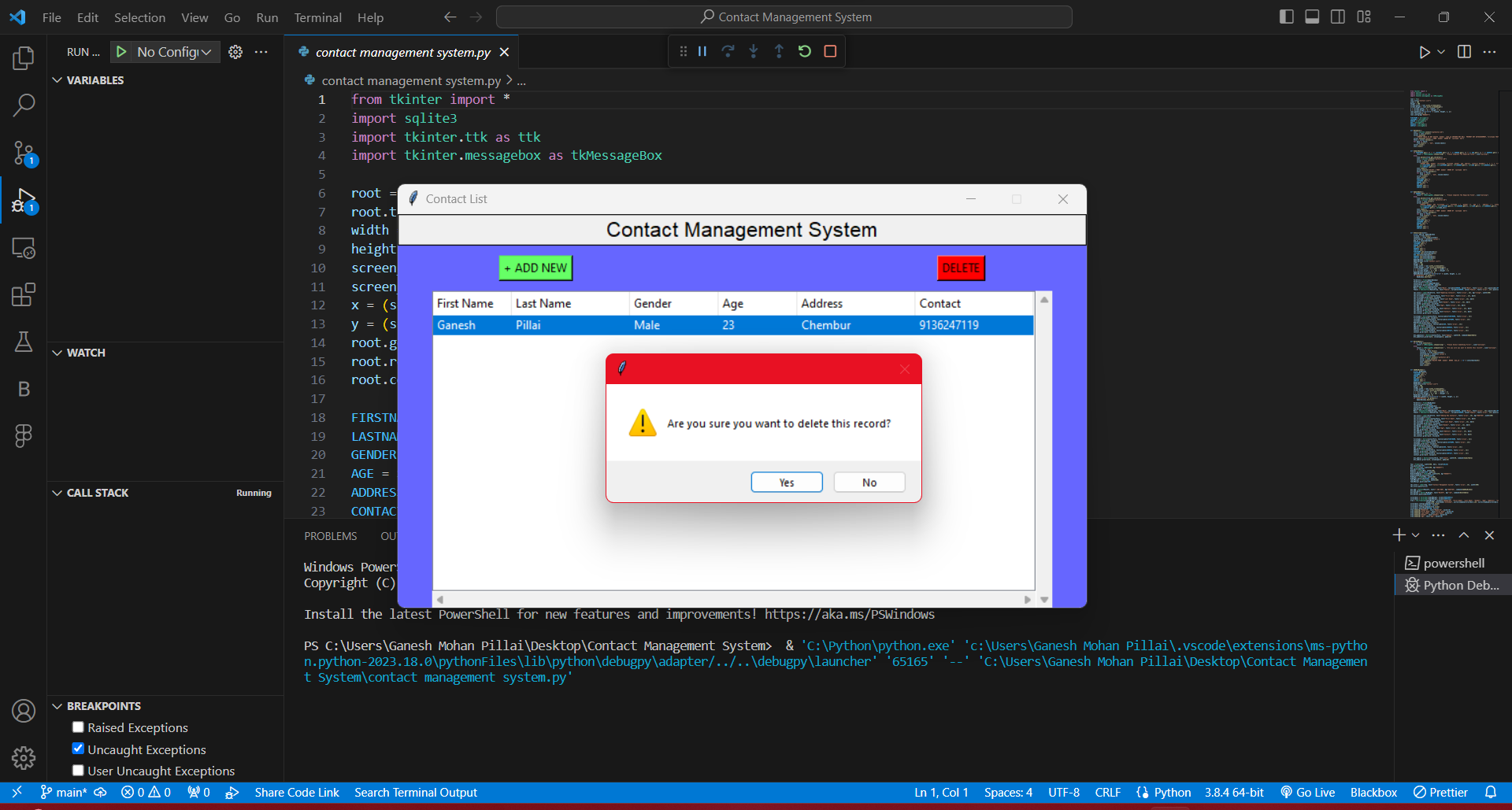 GitHub - pillaiganeshmohan/Contact-Management-System-Python