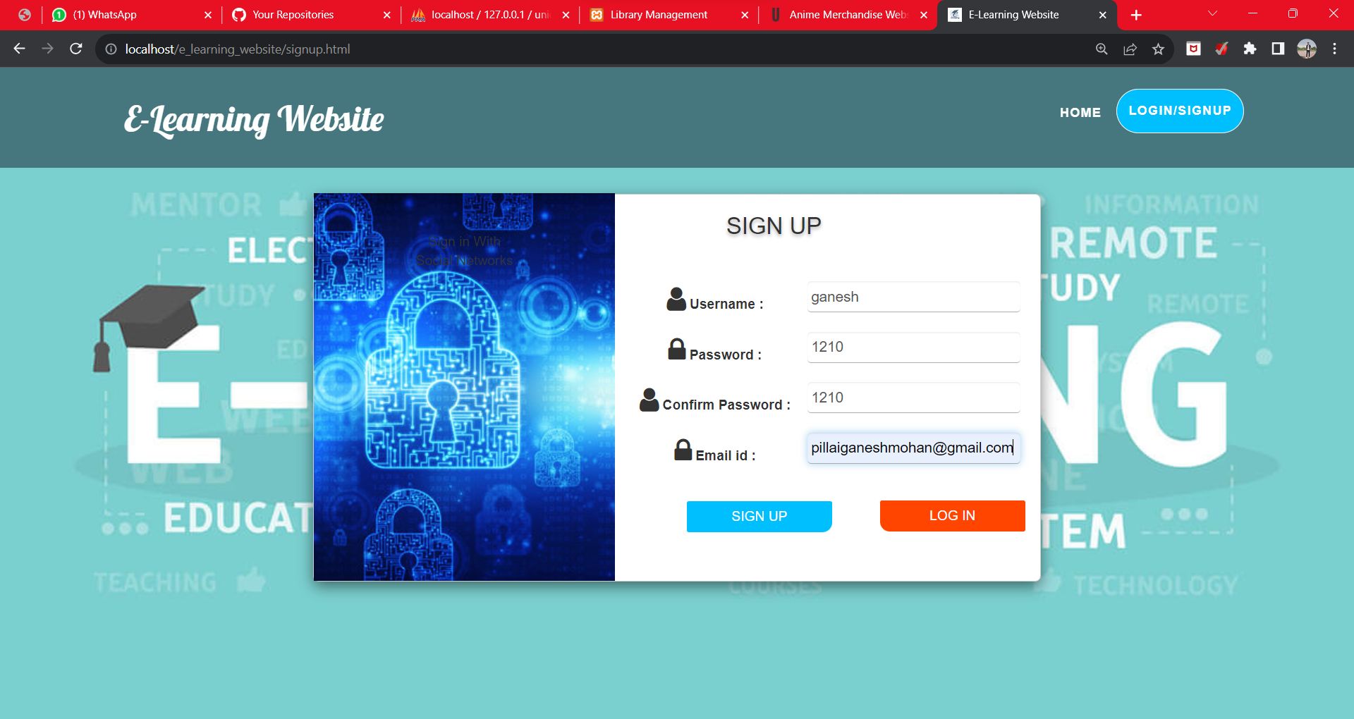 GitHub - pillaiganeshmohan/E-Learning-Website