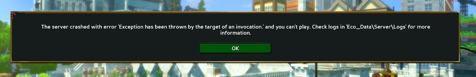 Server issues when hosting old world. · Issue #23358 · StrangeLoopGames/EcoIssues · GitHub