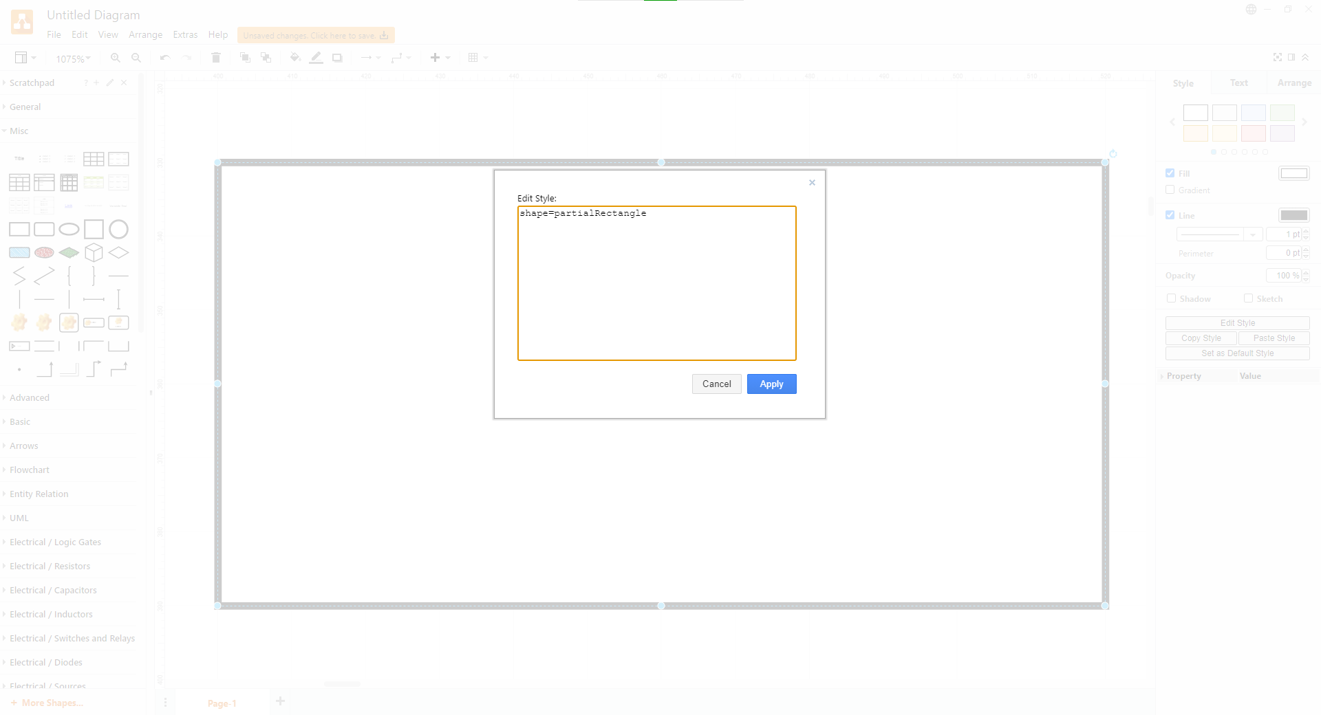 Partial Rectangle Corner Is Incomplete · Issue #813 · jgraph/drawio ...