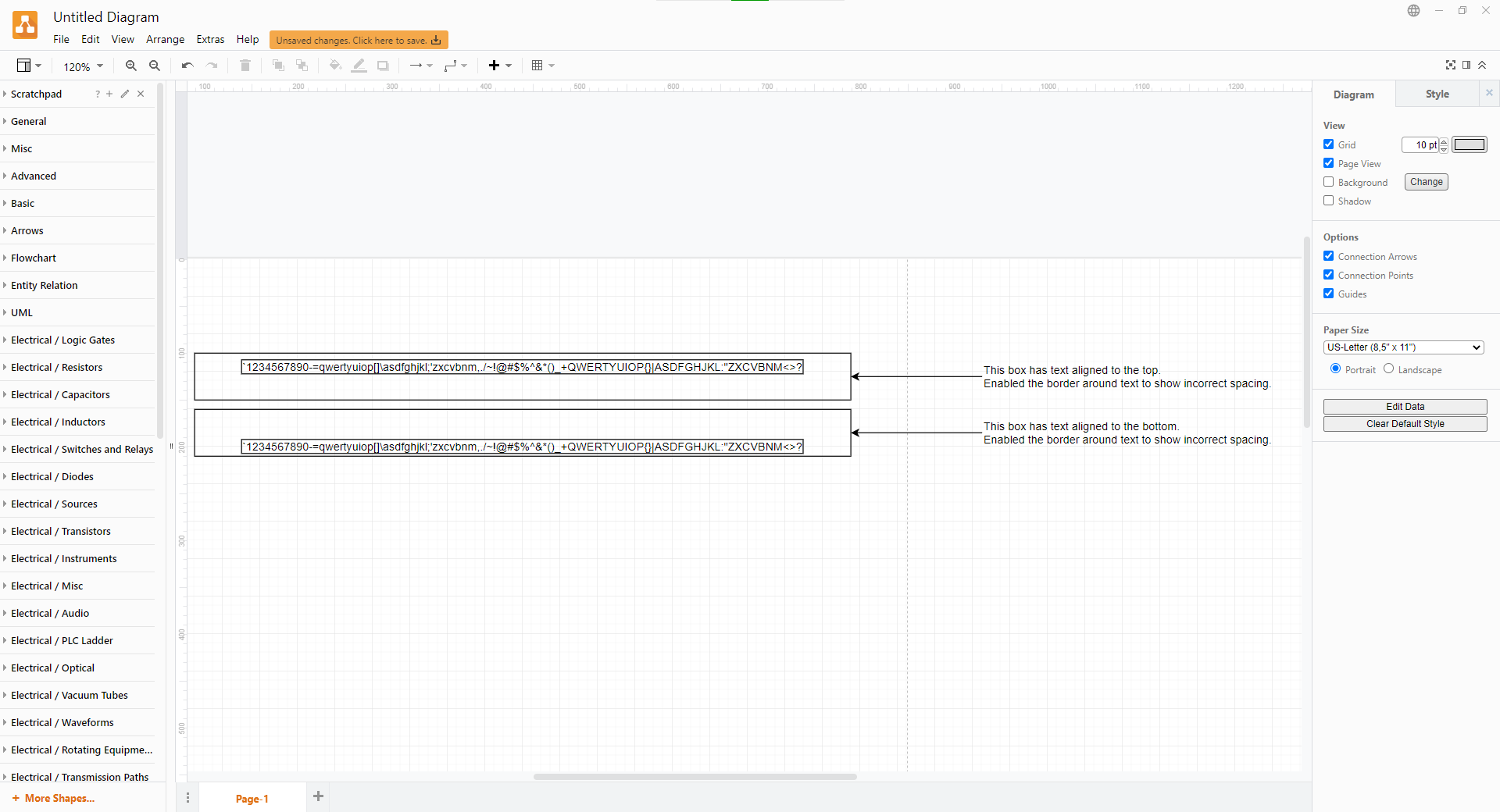 Issue with text spacing and alignment. · Issue #510 · jgraph/drawio-desktop · GitHub