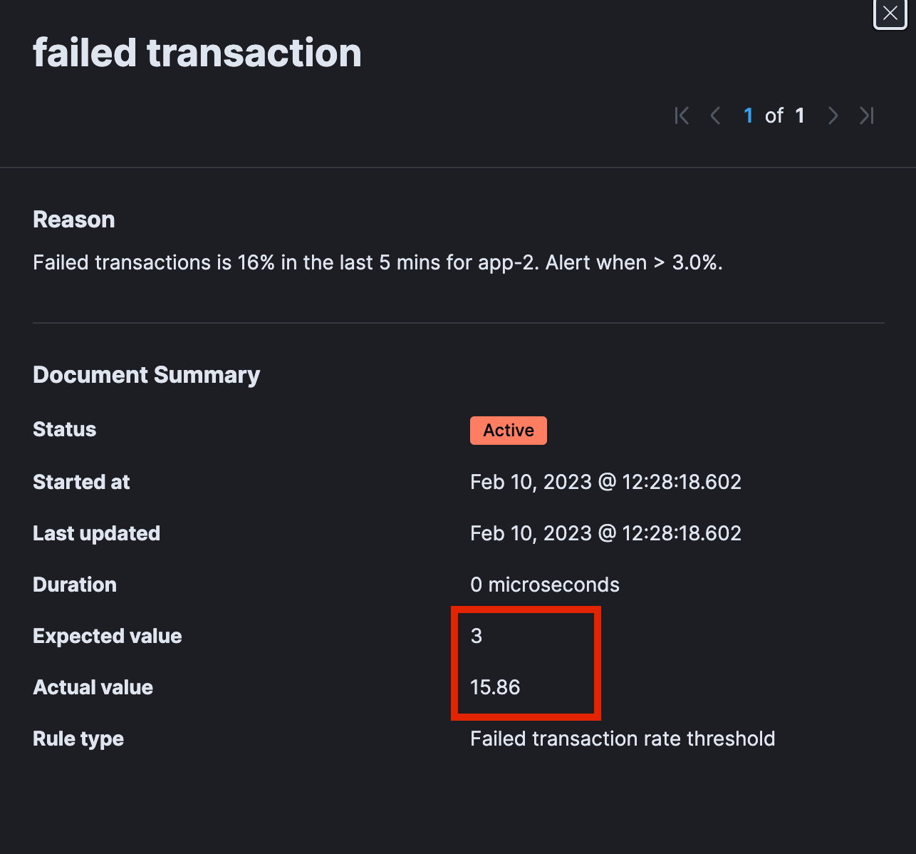 [BUG][AO] Units for alert evaluation display for Failed transaction rule type · Issue #150857 ...