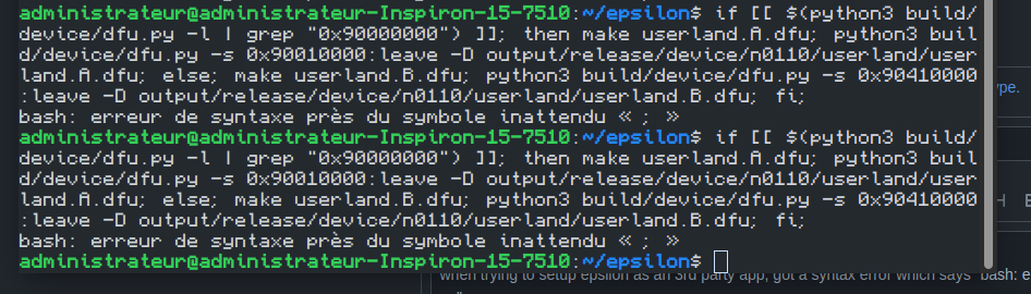 Error when trying to setup calculator as third party app · Issue #1977 · numworks/epsilon · GitHub