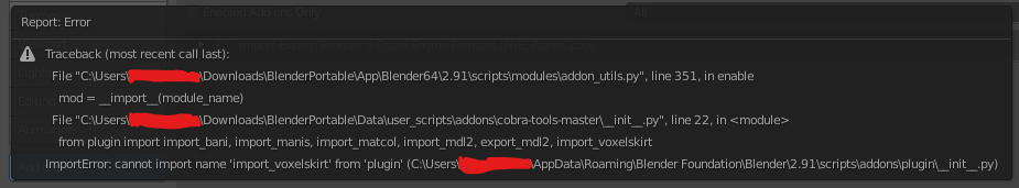 Issue Trying to Enable the Blender Plugin · Issue #98 · OpenNaja/cobra-tools · GitHub