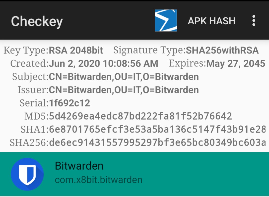 Possible security issue? Update Failed: "Package com.x8bit.bitwarden signatures do not match ...