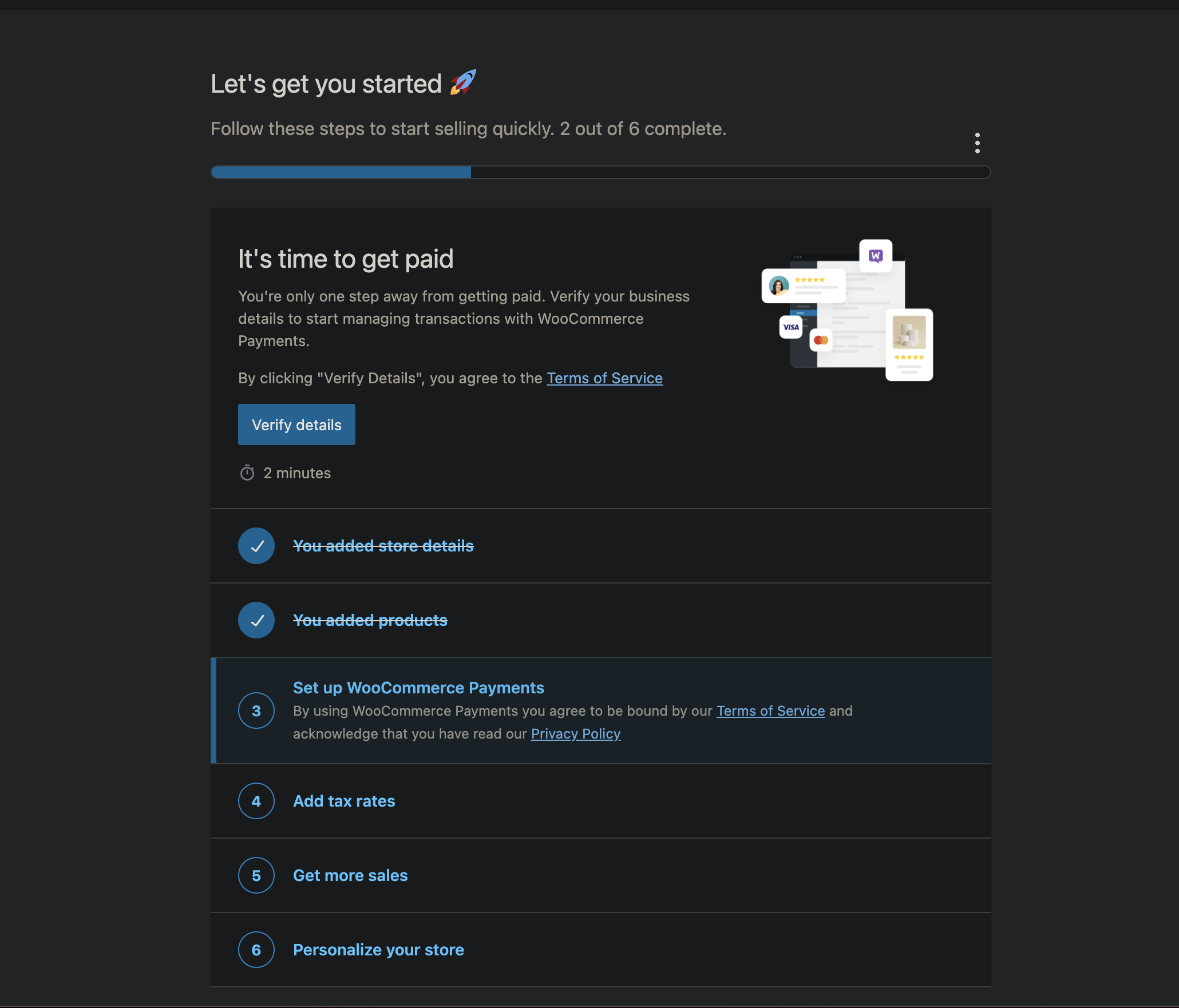 [GlobalStep] [Custom Order Tables] "Set up WooCommerce Payments" task fails to complete after ...