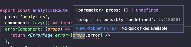 `errorComponent` is missing prop types. · Issue #373 · TanStack/router ...