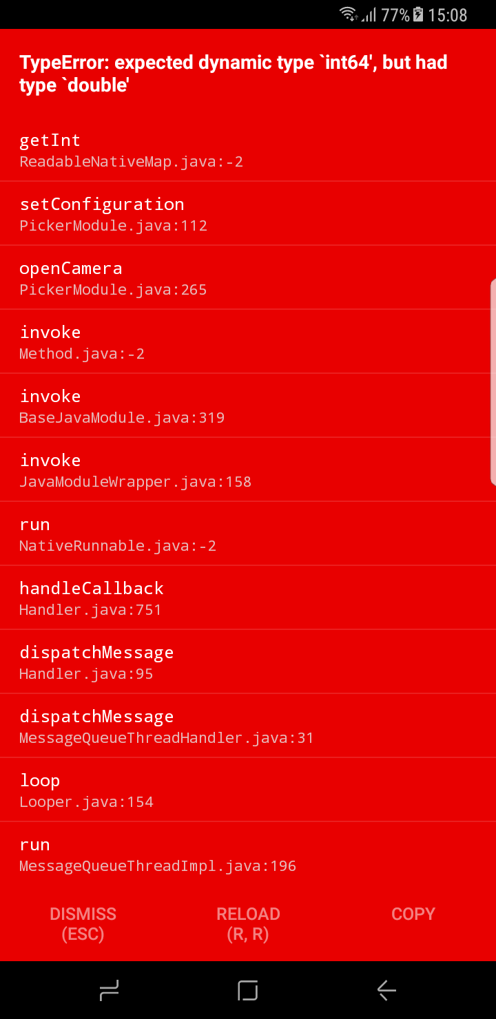 Crash on Samsung Galaxy S8 · Issue #343 · ivpusic/react-native-image-crop-picker · GitHub