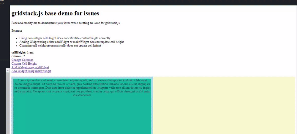Bugs with new fitToContent (rem, calling cellHeight, addWidget/MakeWidget) · Issue #2427 ...