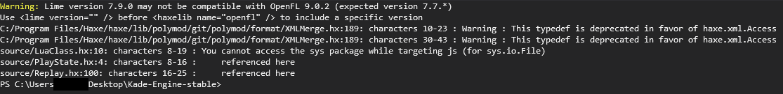 Issue when building to html5 · Issue #1985 · KadeArchive/Kade-Engine · GitHub
