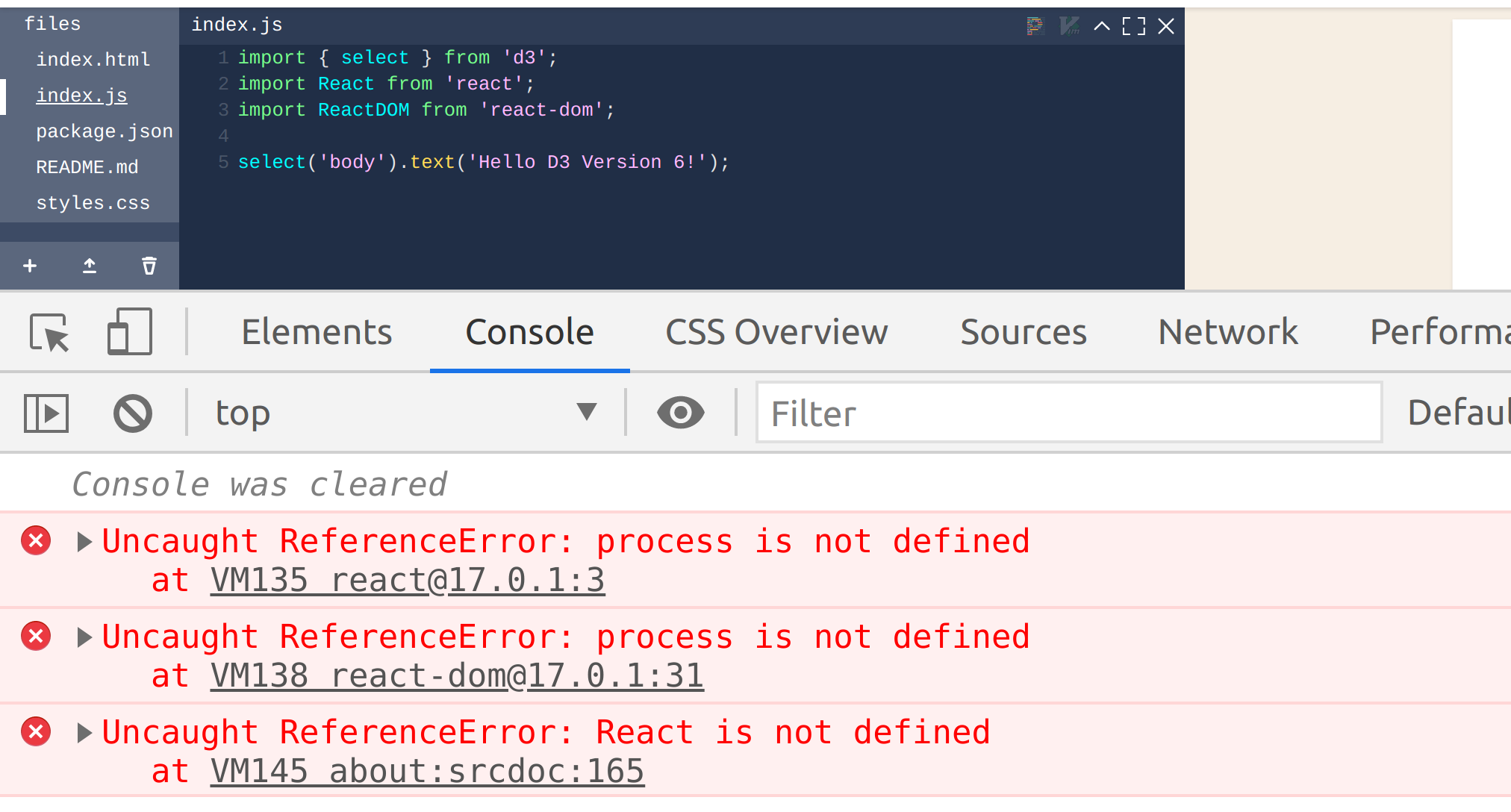 [package Json] Unlock React · Issue 656 · Vizhub Core Vizhub Feedback