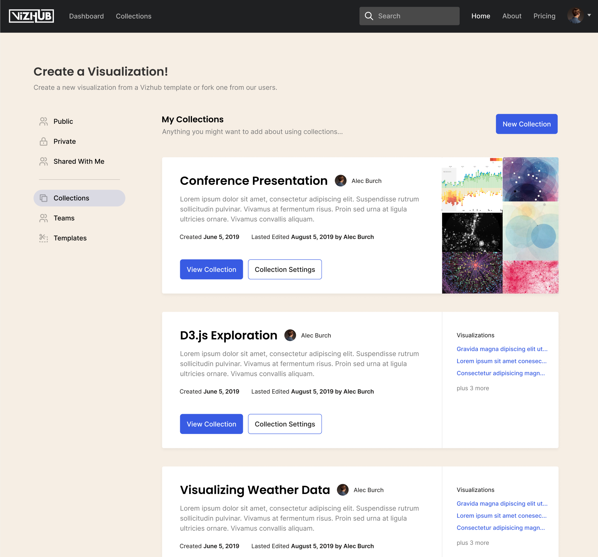 Collections · Issue #215 · vizhub-core/vizhub-feedback · GitHub