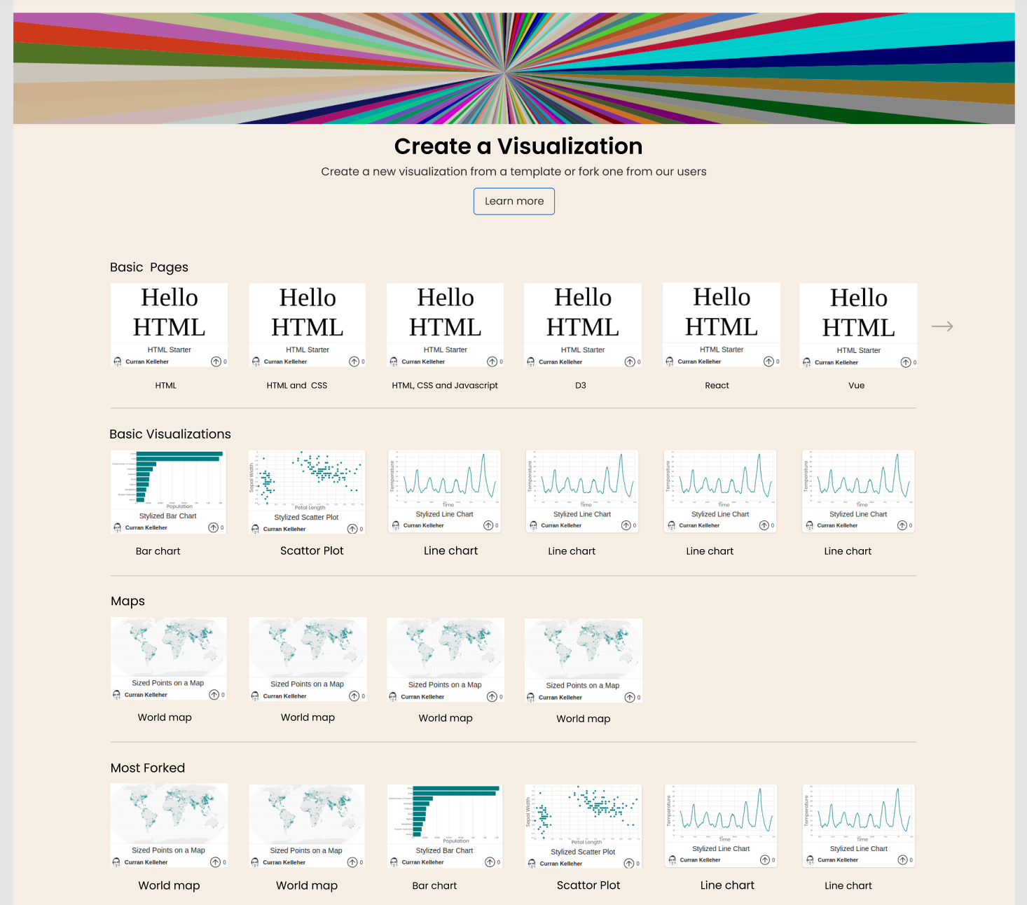 Fix up Create Viz Page · Issue #447 · vizhub-core/vizhub-feedback · GitHub