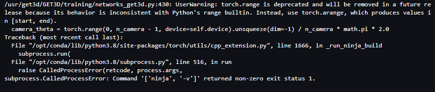 Inference Error on Aws Sagemaker · Issue #67 · nv-tlabs/GET3D · GitHub