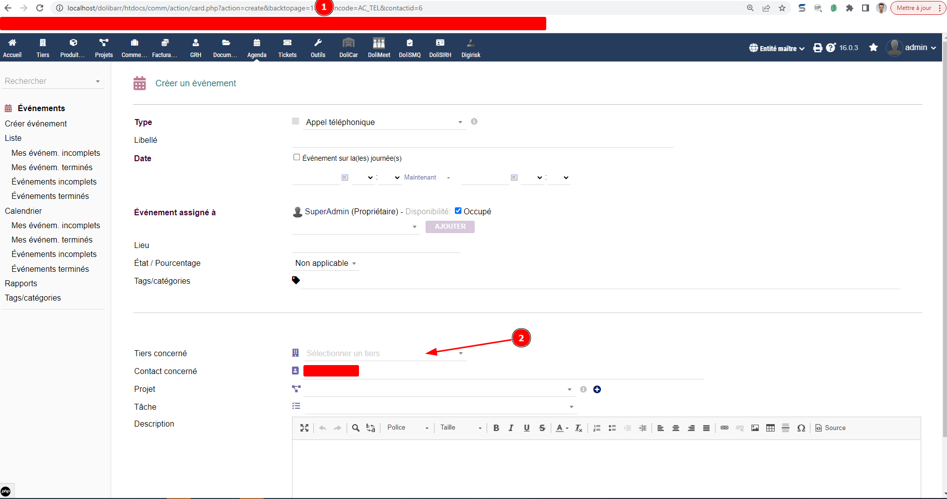 Fatal error after event creation from clicktodial button · Issue #23775 · Dolibarr/dolibarr · GitHub