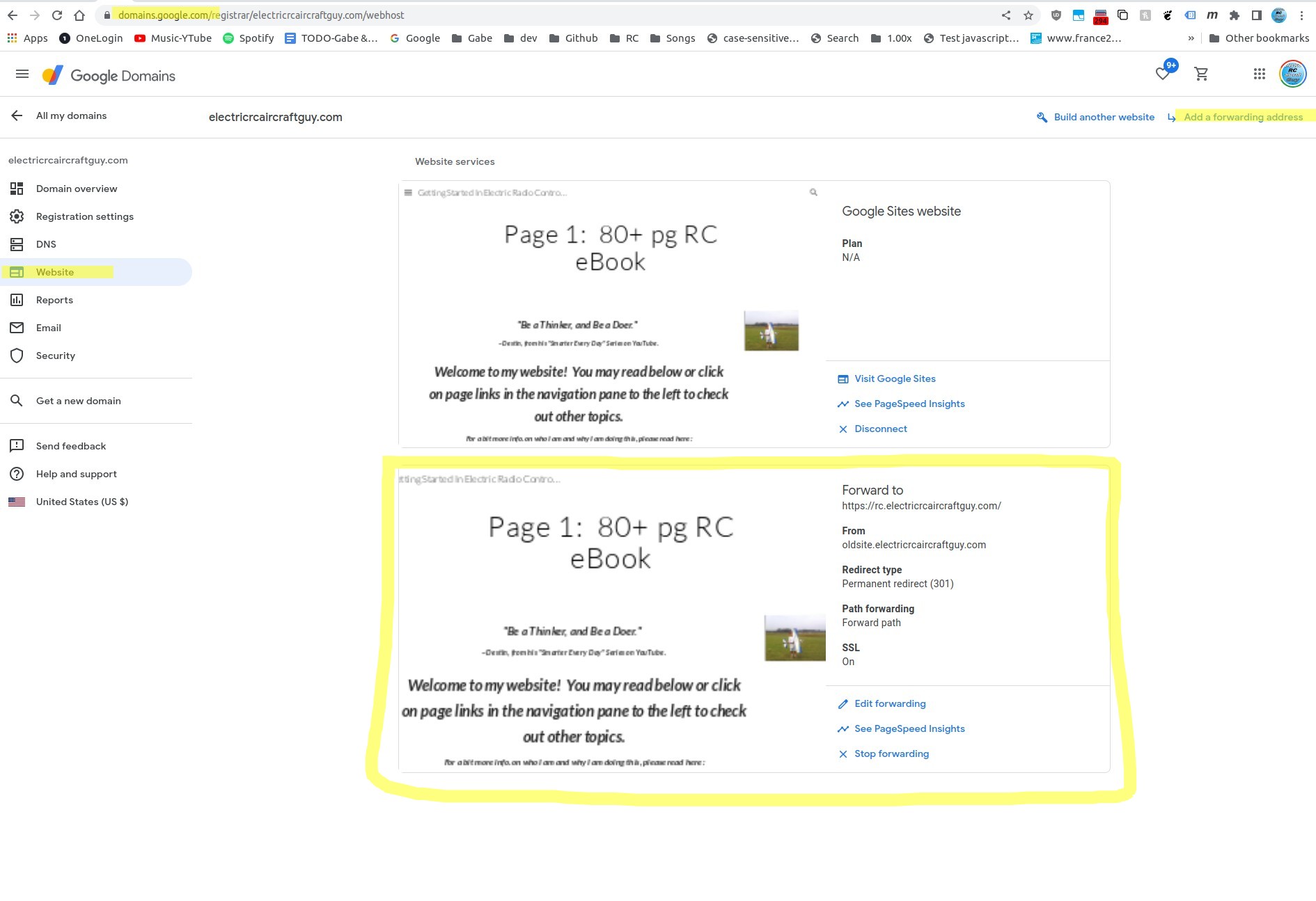 [wip] Set up forwarding of old site from http://oldsite.electricrcaircraftguy.com/ to https://rc ...