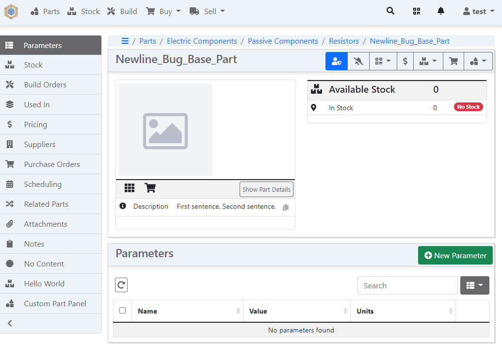 [BUG] newline characters in the description can break part pages · Issue #3161 · inventree ...