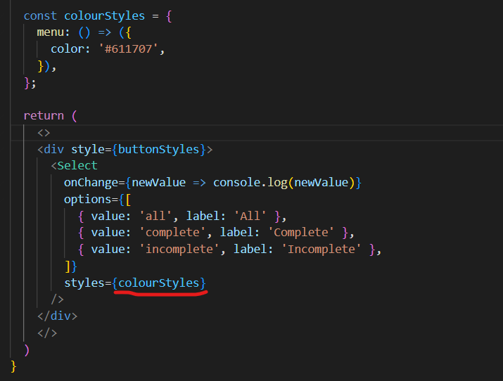 Menu Part Goes Down Trying To Style Select On Control Style Key · Issue 5349 · Jedwatsonreact 