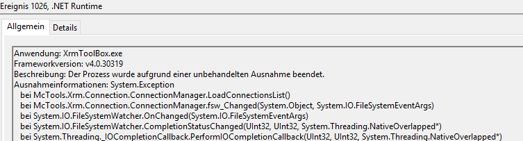 Xrmtoolbox Crash After Creating The Organization Proxy · Issue 965
