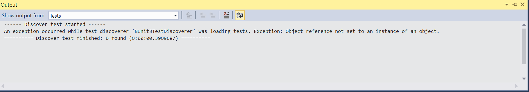 An Exception Occurred While Test Discoverer Nunit3testdiscoverer Was Loading Tests Exception