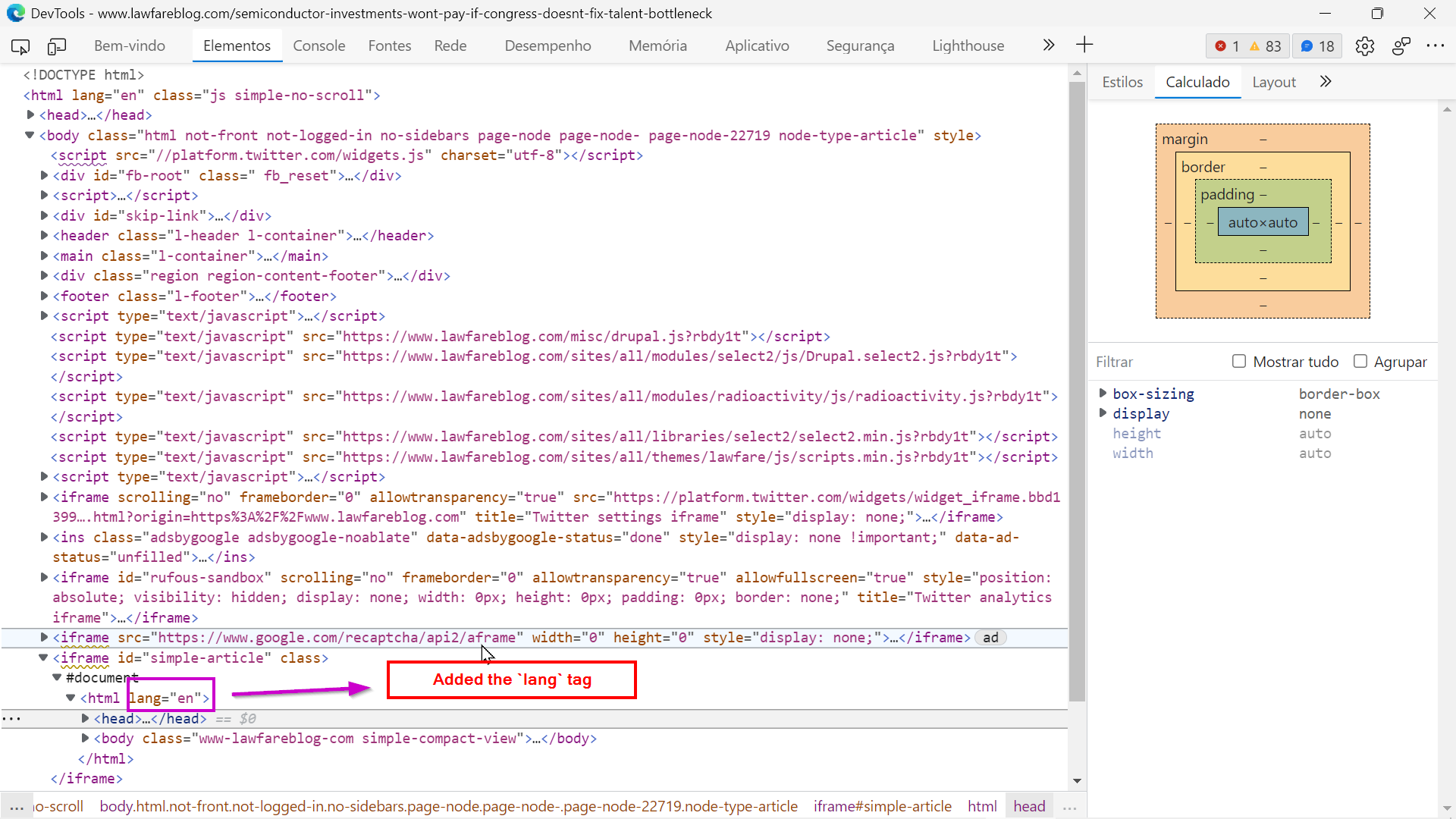 Lang tag is removed. Breaks hyphenation and is bad for accessibility · Issue #396 · ZachSaucier ...