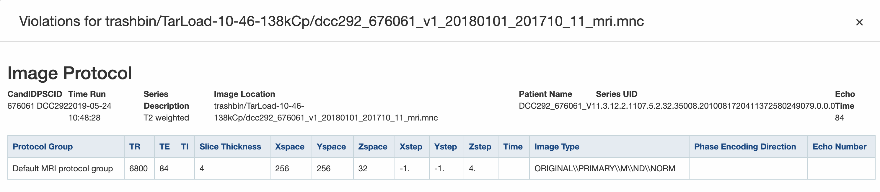 [mri_violations] Need space between patient name and series UID · Issue ...