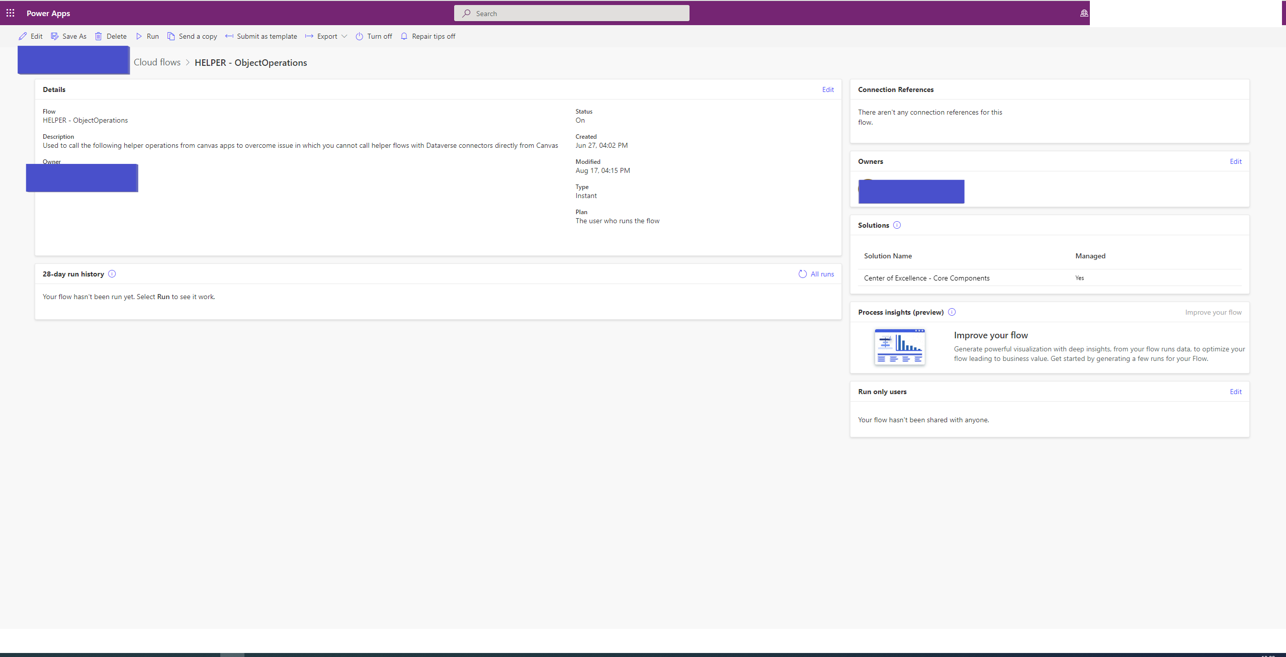 [CoE Starter Kit - BUG] HELPER-ObjectOperations.Run failed error · Issue #3468 · microsoft/coe ...