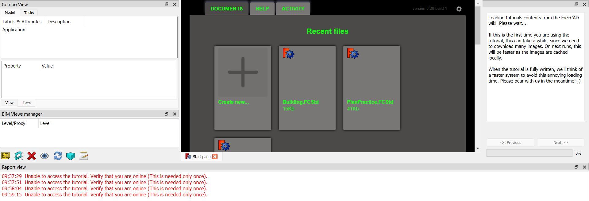 Version 0.20 - Internet connection problems - BIM Workbench[Issue] · Issue #7912 · FreeCAD ...