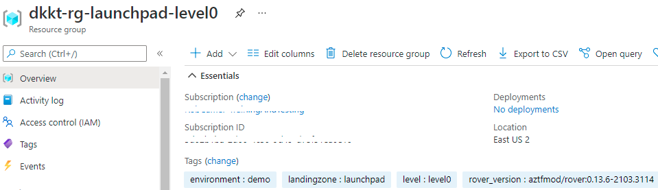 [bug] Solution landing zones not inheriting tags from launchpad properly · Issue #162 · Azure ...