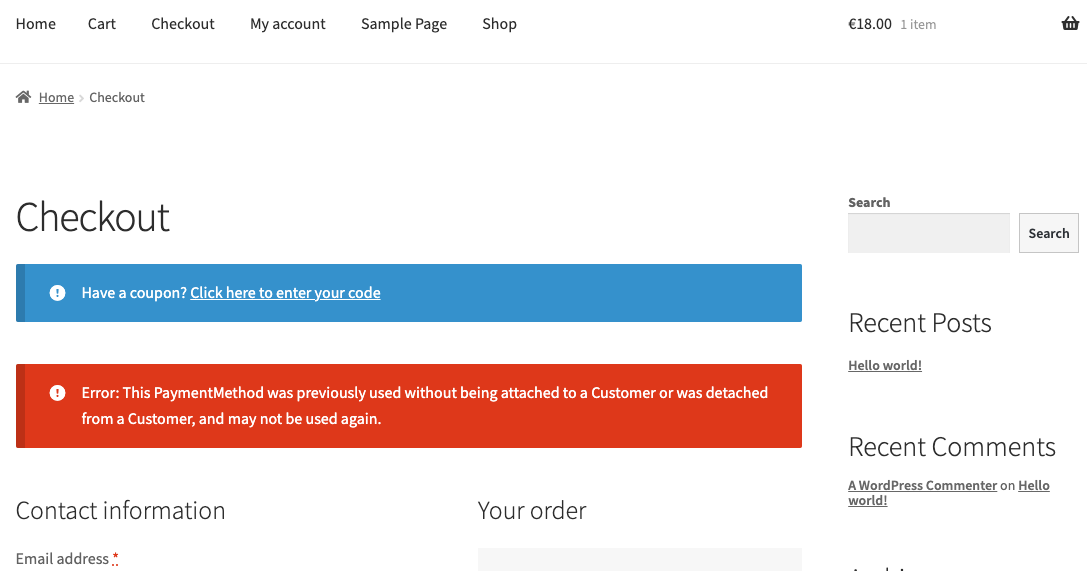 Multiple UPE - Checkout fails when UPE is disabled · Issue #4809 · Automattic/woocommerce ...