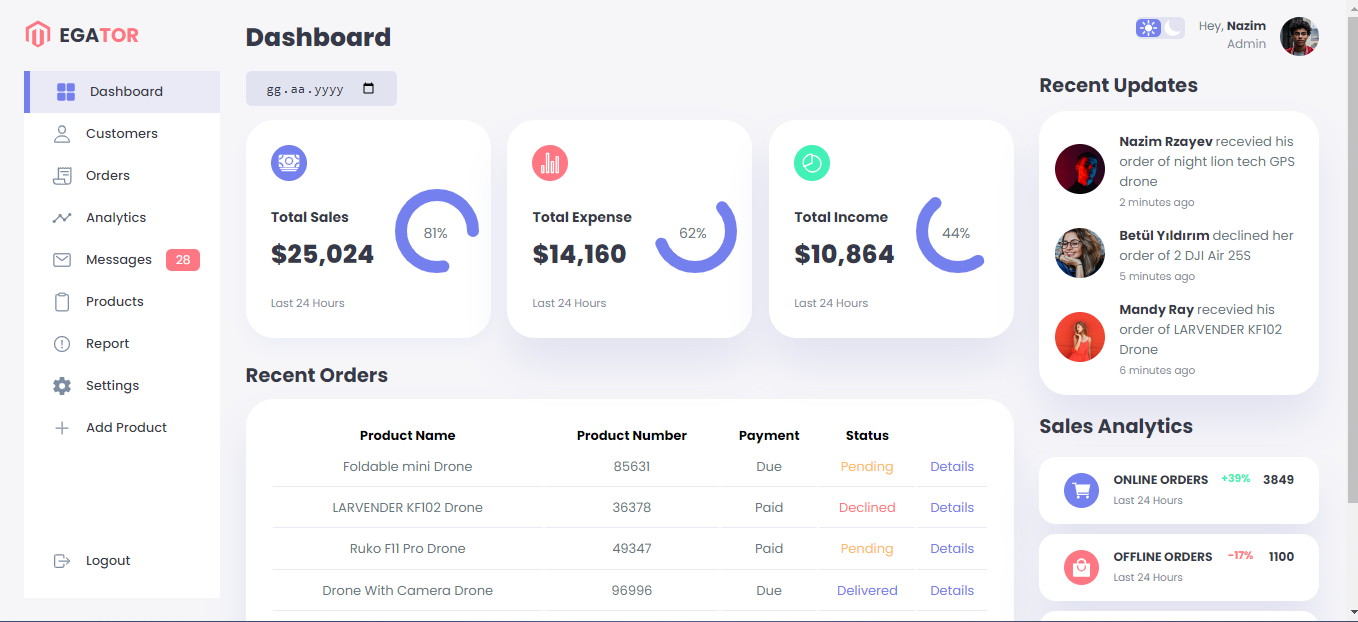 GitHub - Nazim527/Admin-Dashboard-V2-Light-Dark-