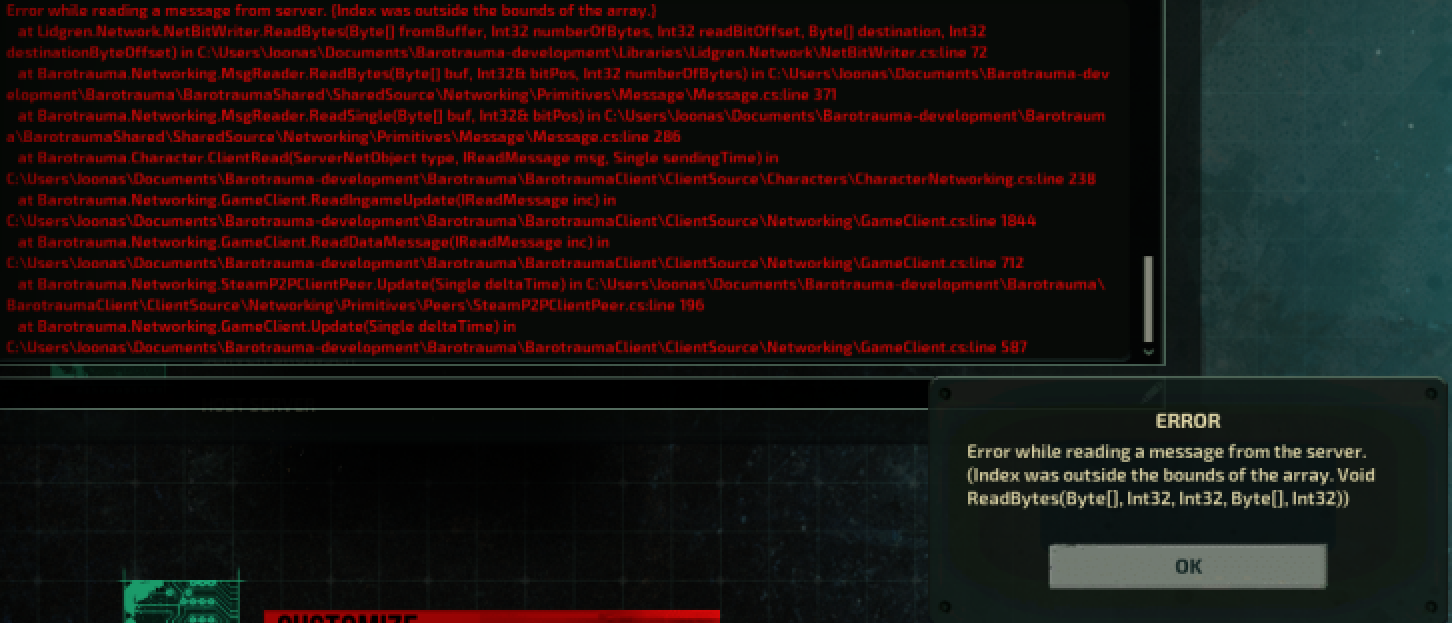 Multiplayer bug encountered (all players drop the game except host ...