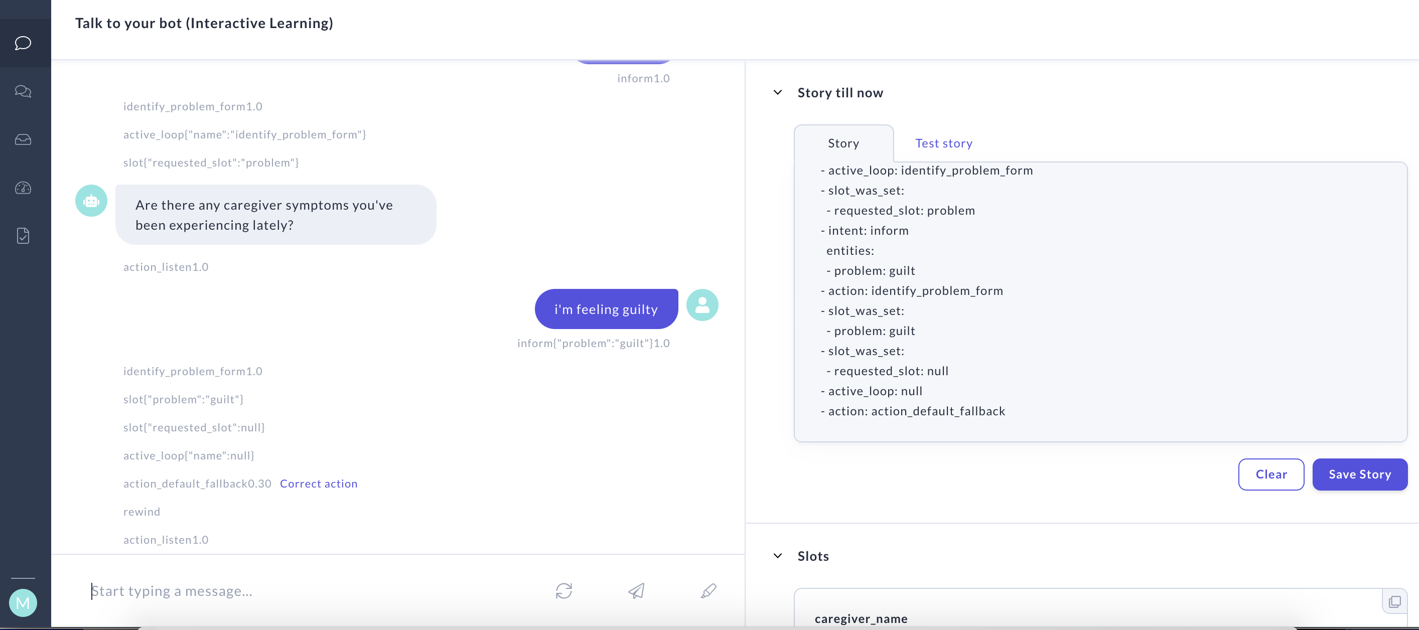 Rasa X: Correcting actions triggers “action_session_start” in the middle of conversation · Issue ...
